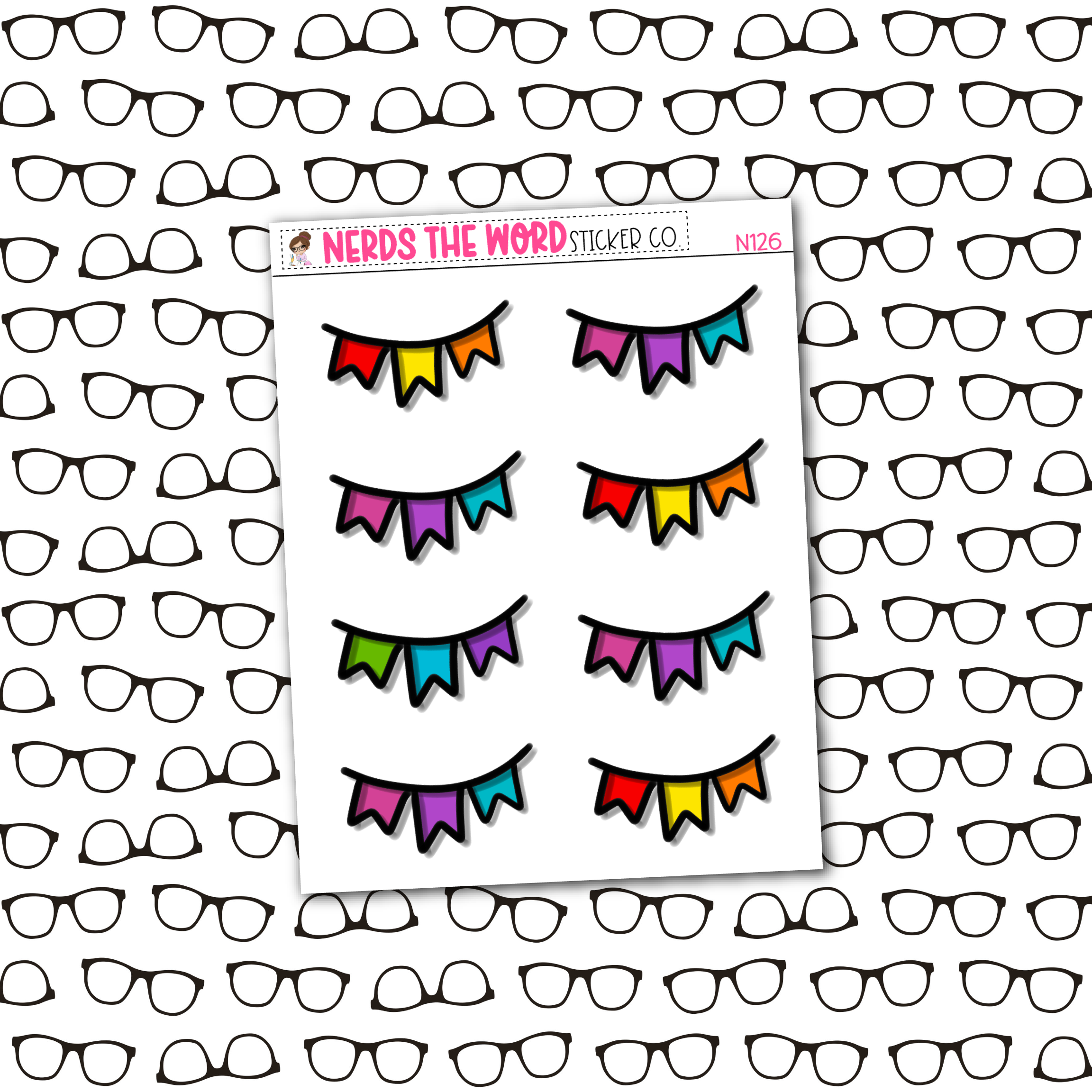 Rainbow Flag Banner Sticker Sheet – Nerds The Word Sticker Co.