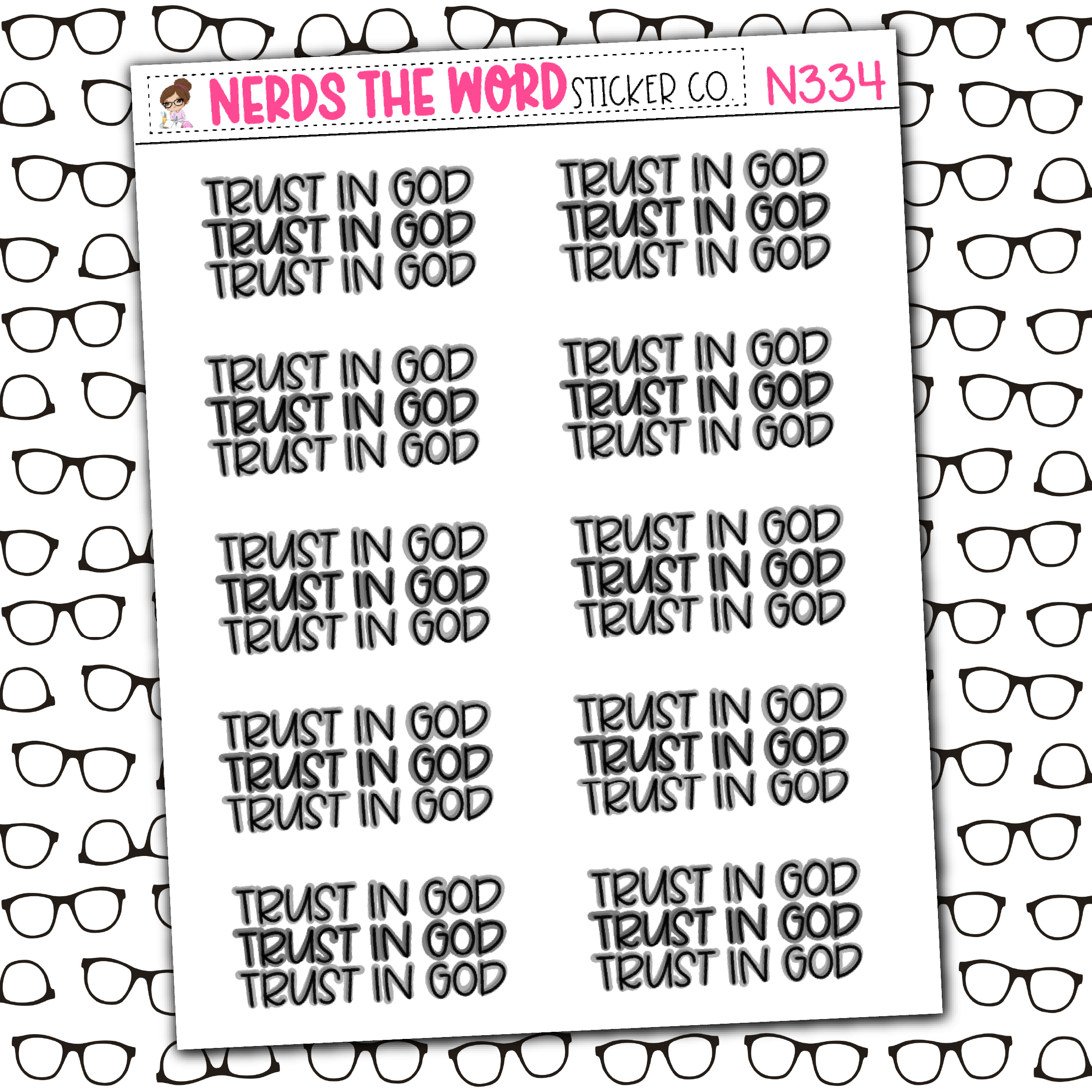 Trust in God Sticker Sheet – Nerds The Word Sticker Co.