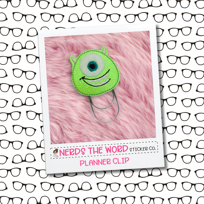 Mike Wazowski Monsters Inc Planner Paper Clip – Nerds The Word Sticker Co.