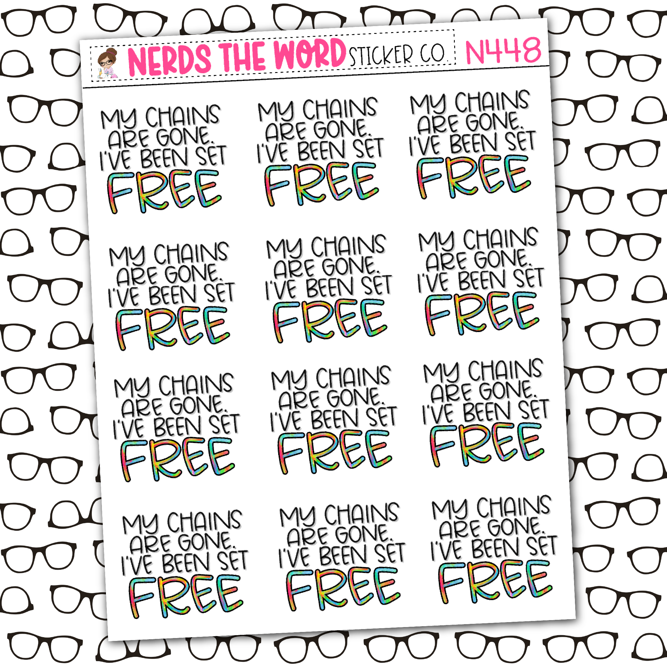 Chain Are Gone Sticker Sheet – Nerds The Word Sticker Co.