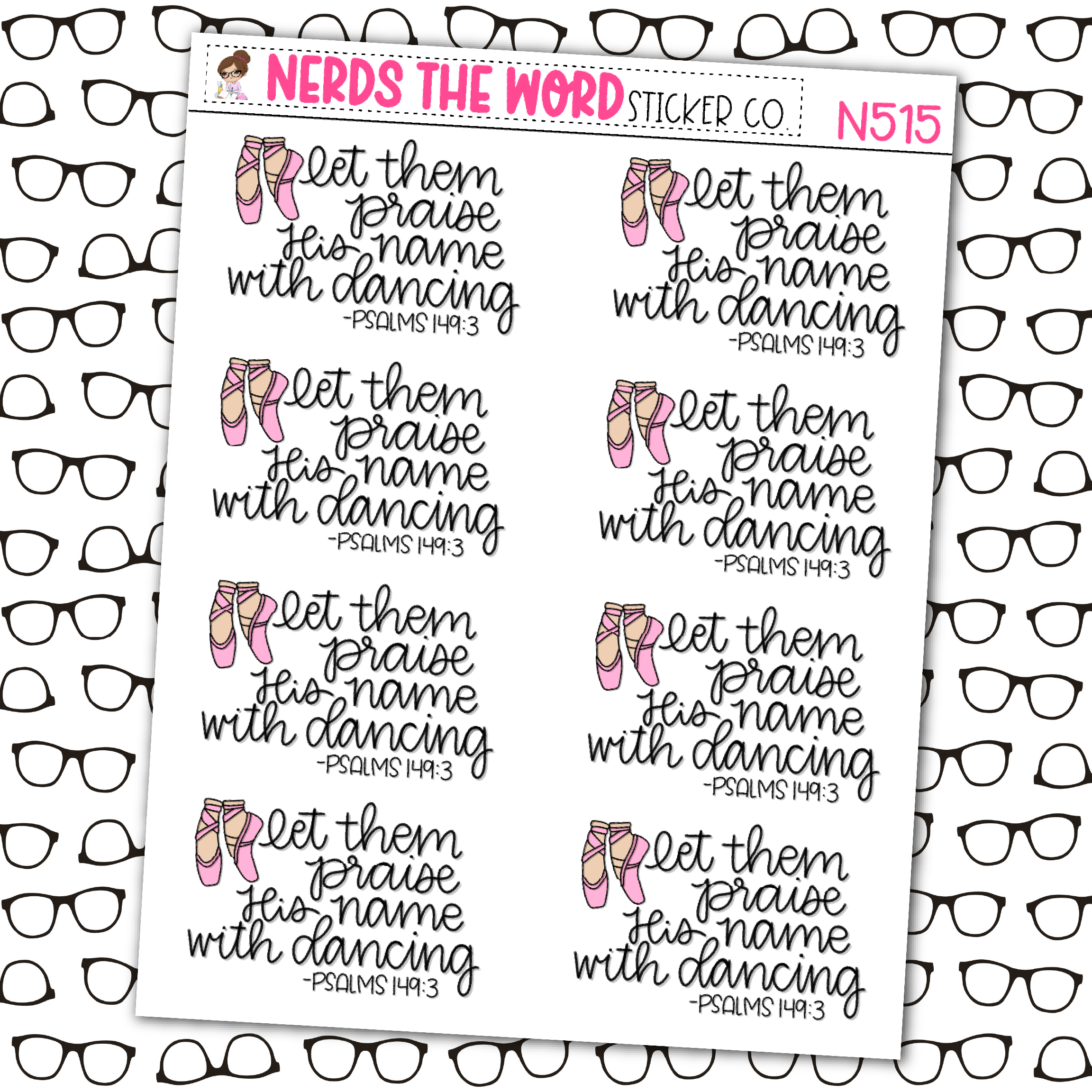 Praise By Dancing Sticker Sheet – Nerds The Word Sticker Co.