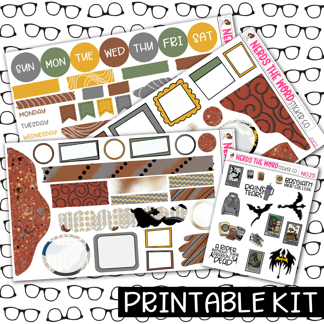 PRINTABLE Camp Journaling Kit – Nerds The Word Sticker Co.
