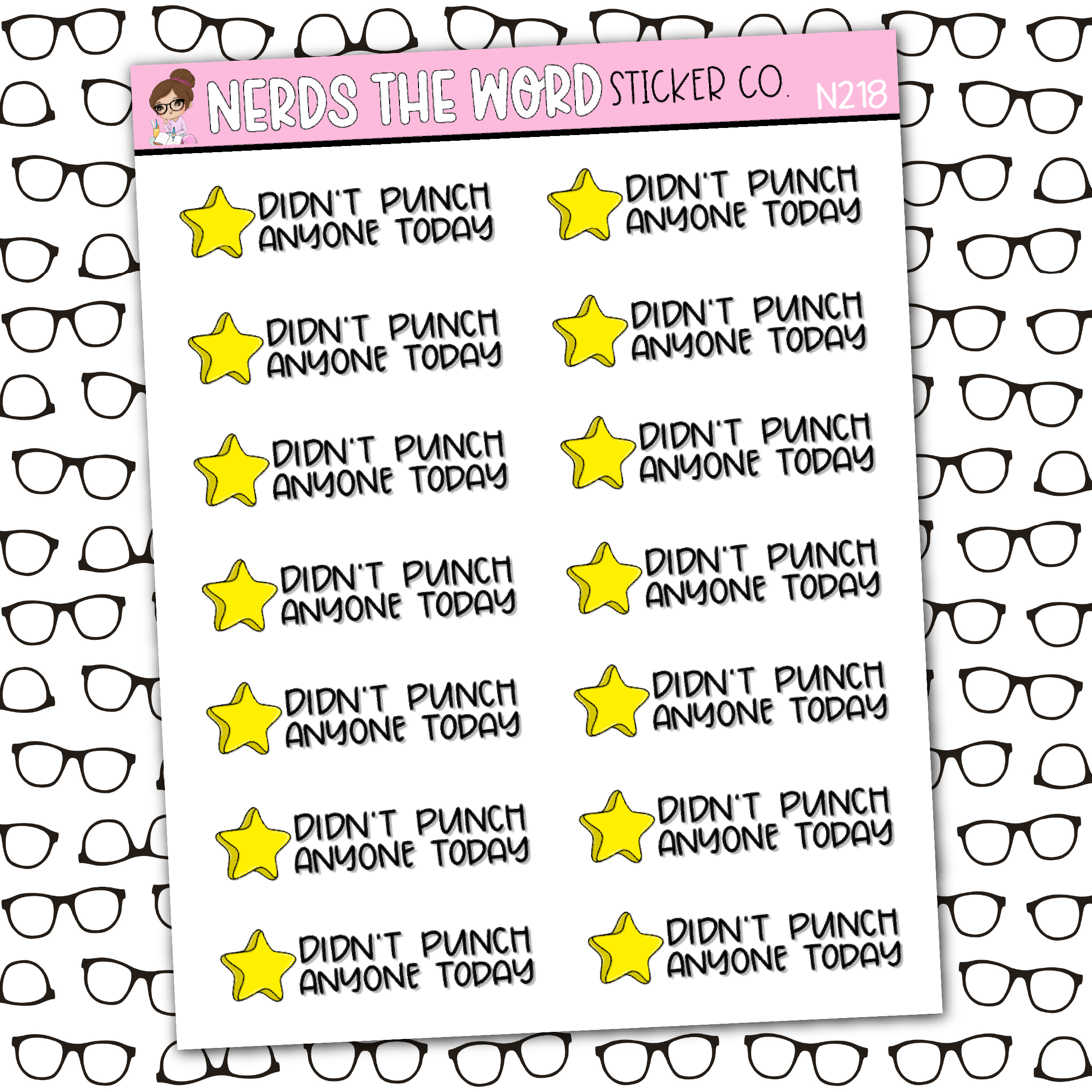 Punch Someone Sticker Sheet – Nerds The Word Sticker Co.
