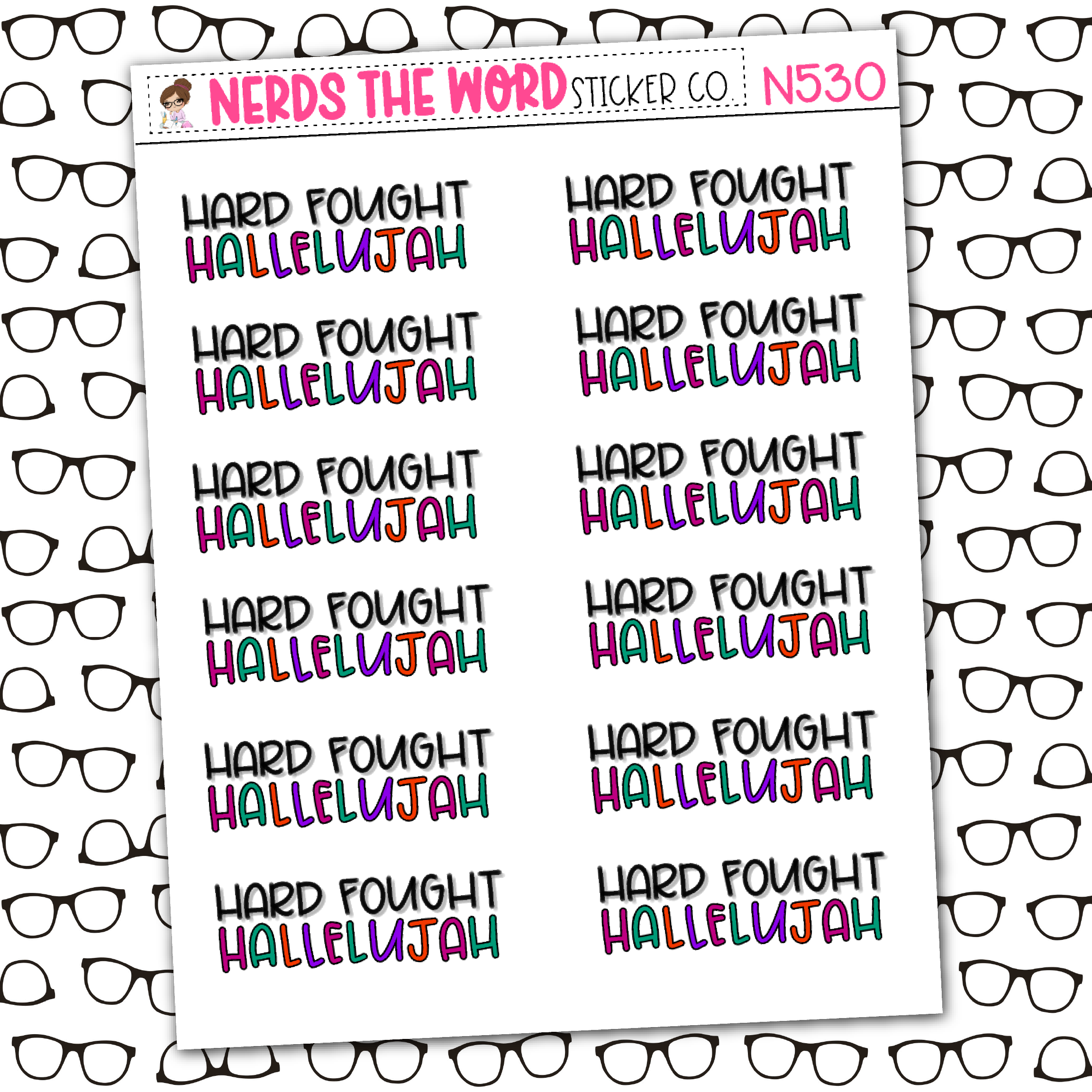 Hard Fought Sticker Sheet – Nerds The Word Sticker Co.