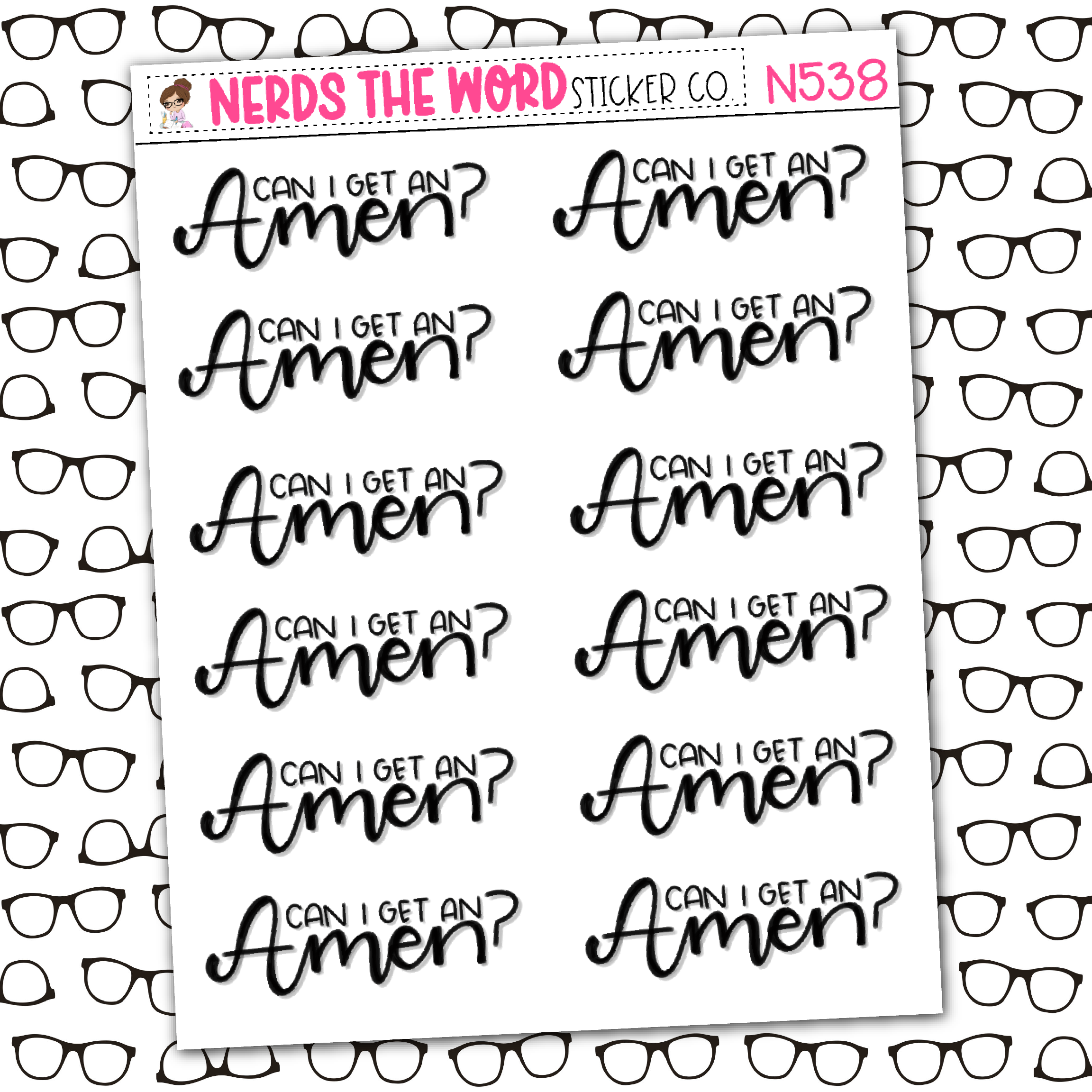 Amen Sticker Sheet – Nerds The Word Sticker Co.